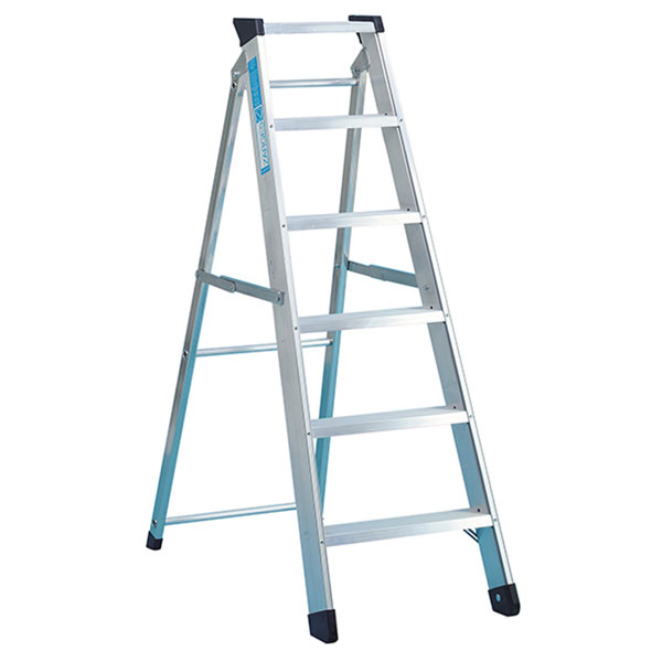 Zarges 49604 Industrial Swingback Steps Open 0.87m Closed 0.98m 4 Rungs ...