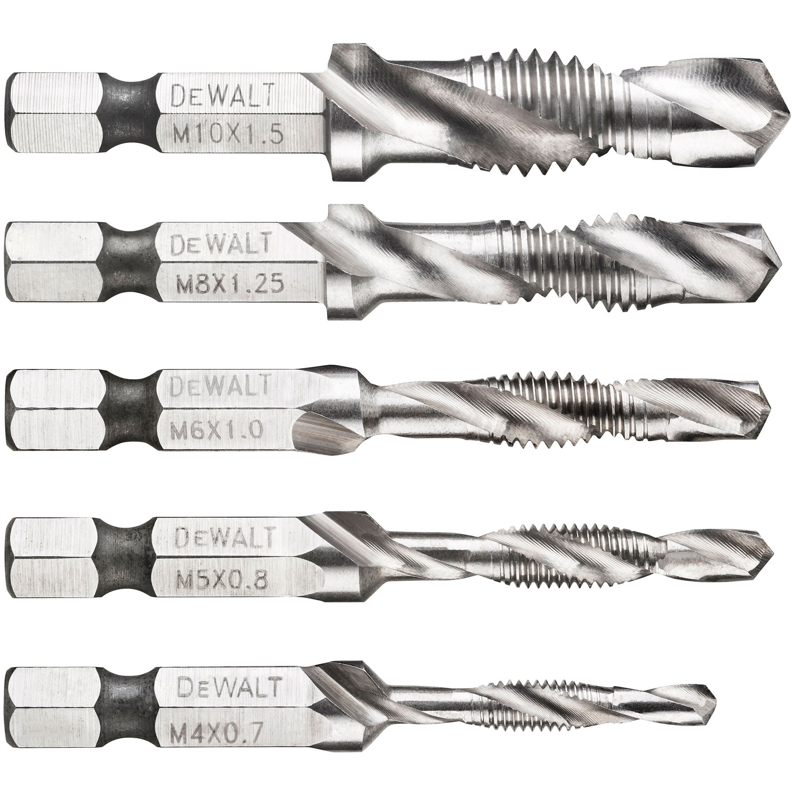 DEWALT DT50060-QZ DT50060 Impact Ready Drill Tap Set, 5 Piece | Rapid ...