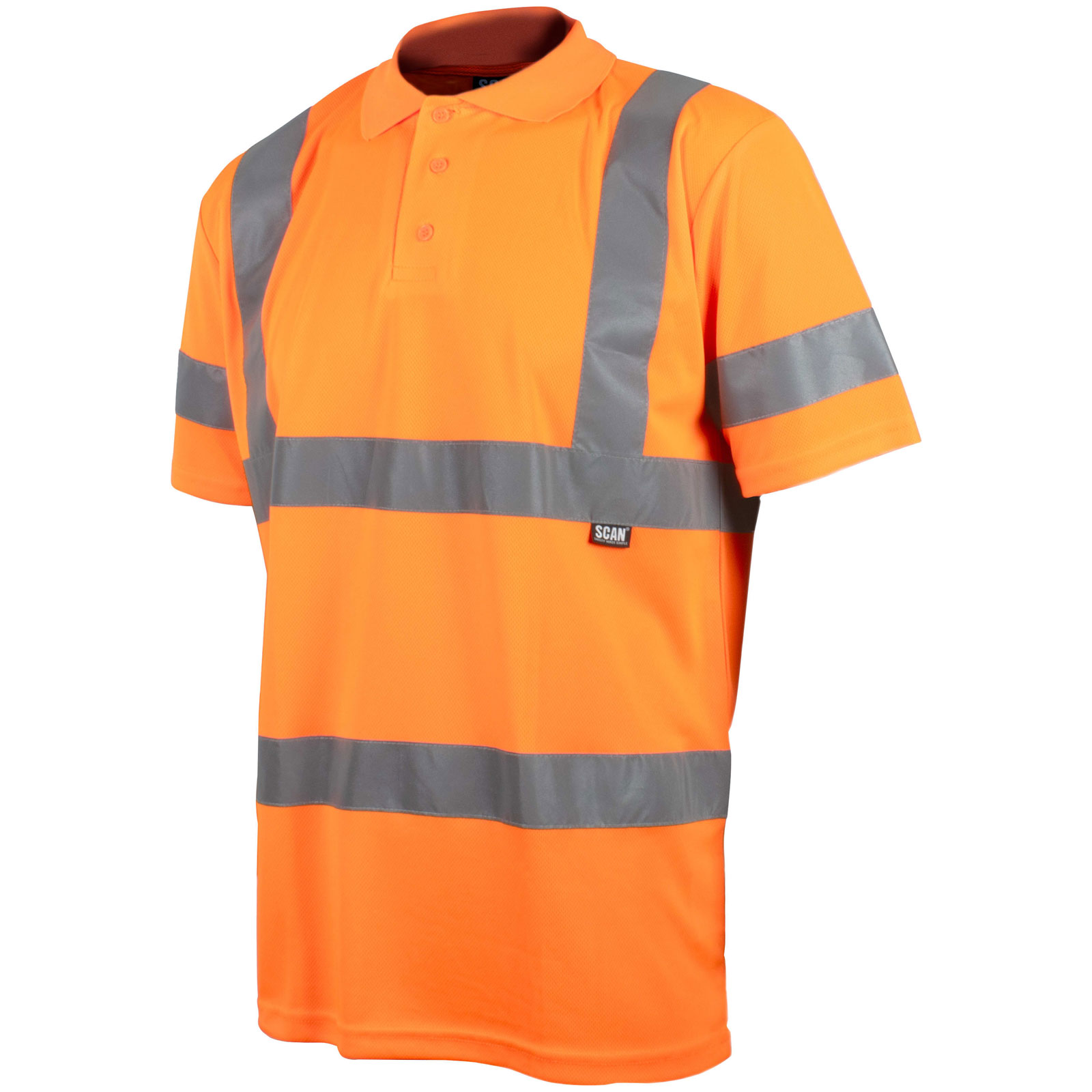 Scan SFTE04-O Hi-Vis Polo Shirt Orange - XL (46in) | Rapid Electronics